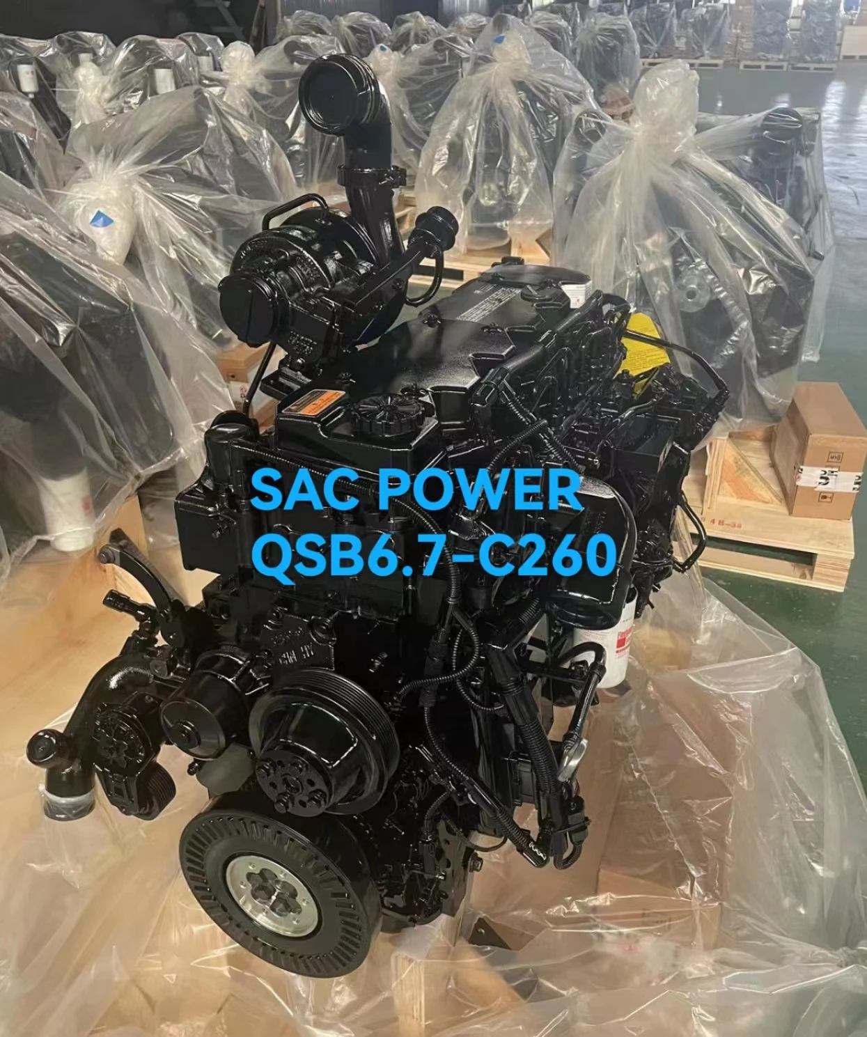 OEM Dongfeng Cummins Engine Assy QSB6.7-C260 260HP 2200RPM Multi-Cylinder Construction Diesel ...