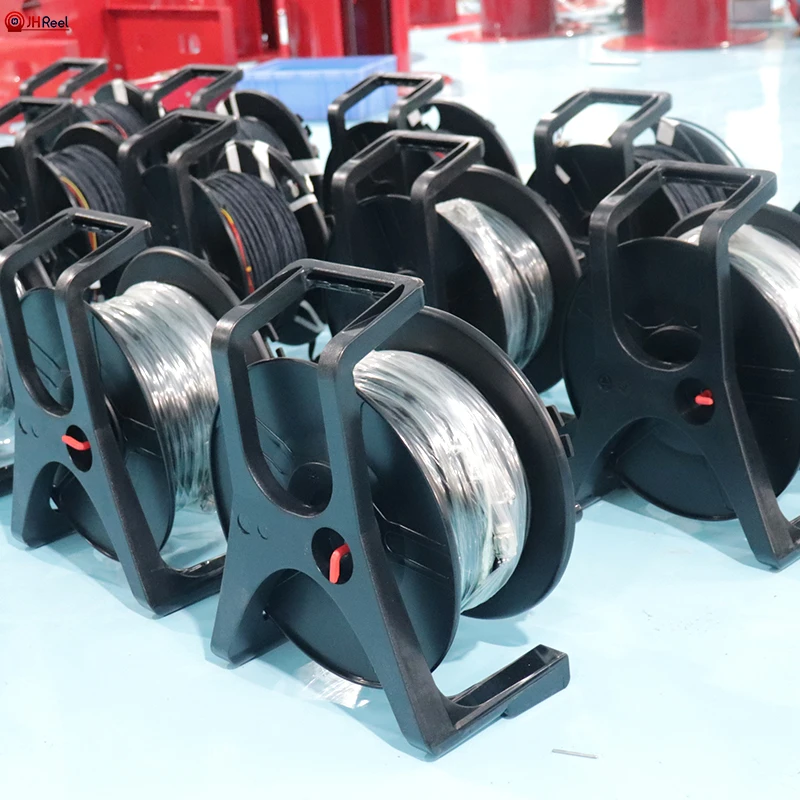Robust PC Fiber Optic Cable Reels with Winder 380mm Empty Cable Drums ...