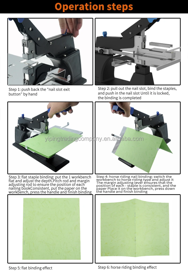 Manual A3 Heavy Duty Stapler Machine for Small Books Binding