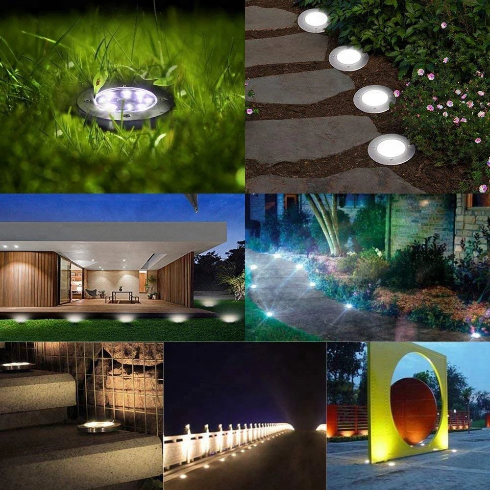 8LED Solar Inground Lights - Durable, Bright, and Waterproof