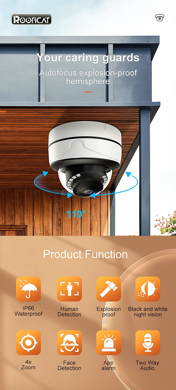 4x Auto Zoom Waterproof Dome Surveillance Cameras Outdoor Security Ip ...