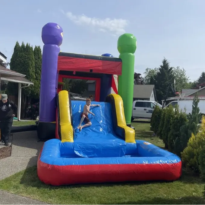 High Quality Inflatable Mini Castle With Pool and Slide Outdoor ...