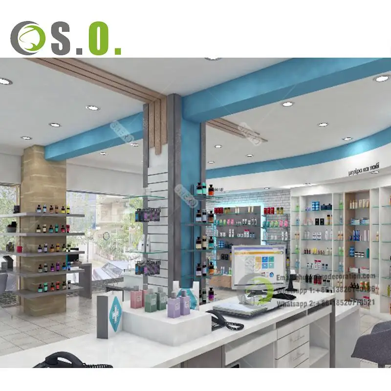Customized Modern Medical Store Counter Design Medical Store Counter ...