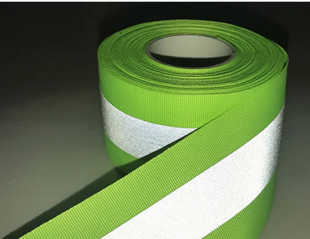 Wholesale 100% Polyester 5cm Width Hi Viz Fabric Material Reflective ...