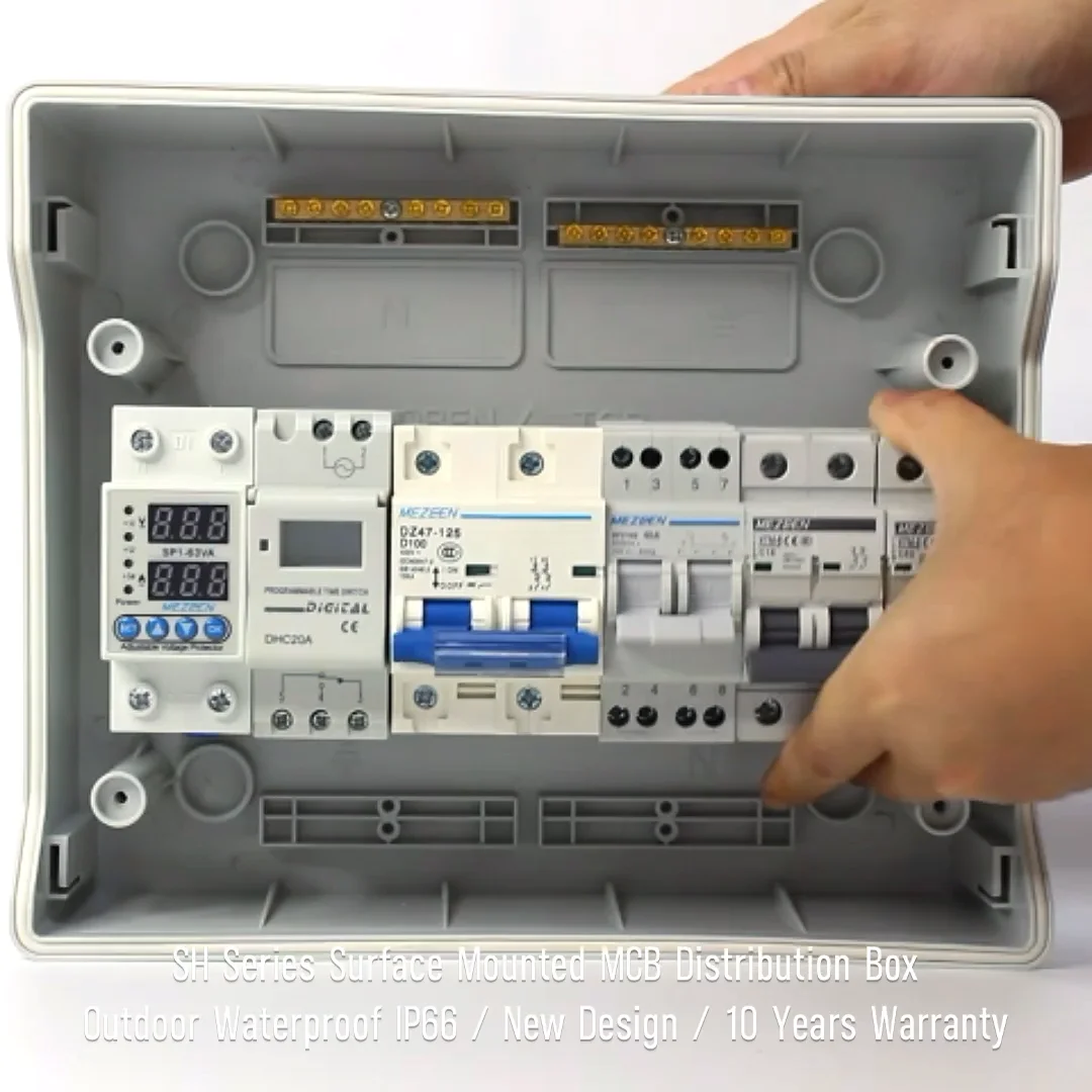 Plastic 4 Way 6 Way Solar Dc Mcb Enclosure Distribution Box Ac Sassin ...