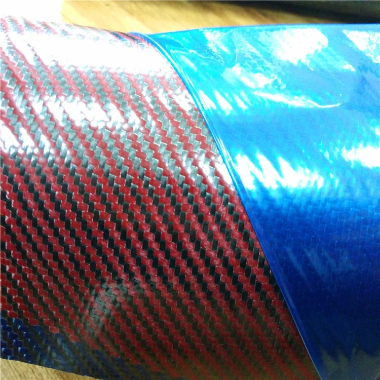 Factory Custom 3k 200g Red Plain Carbon Fiber Aramid Fiber Hybrid ...