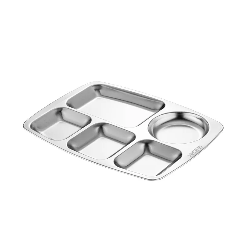 Indonesia 304 Stainless Steel Grid Dinner Plate Canteen School Factory ...
