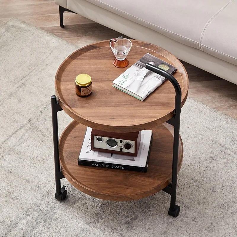 Small Coffee Table, Simple Modern Side Table, Mobile Wheeled Coffee ...