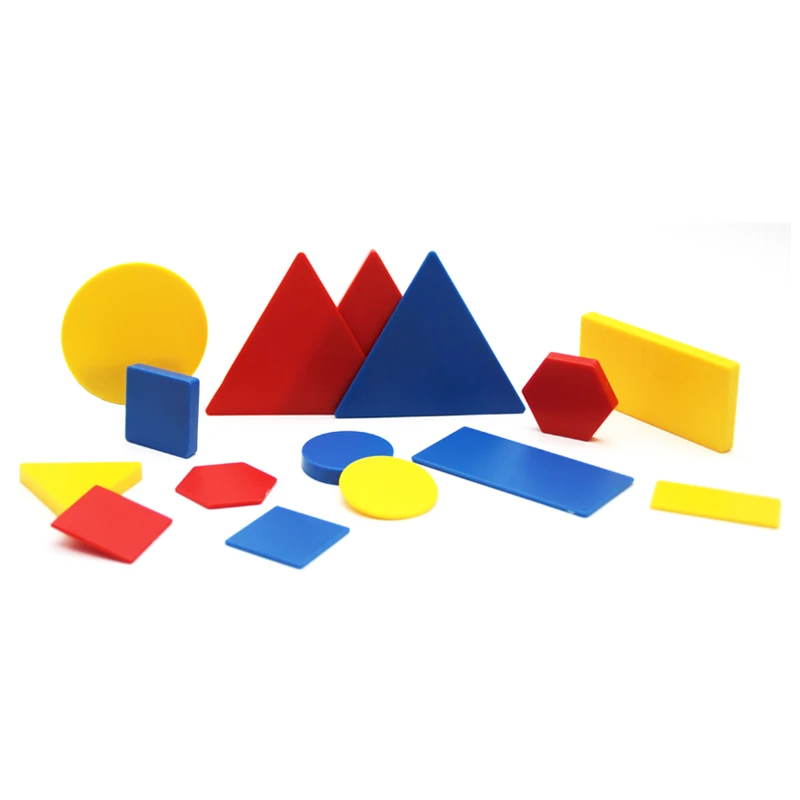 Plastic Attribute Blocks Student Kit Geometry Set Manipulatives for ...