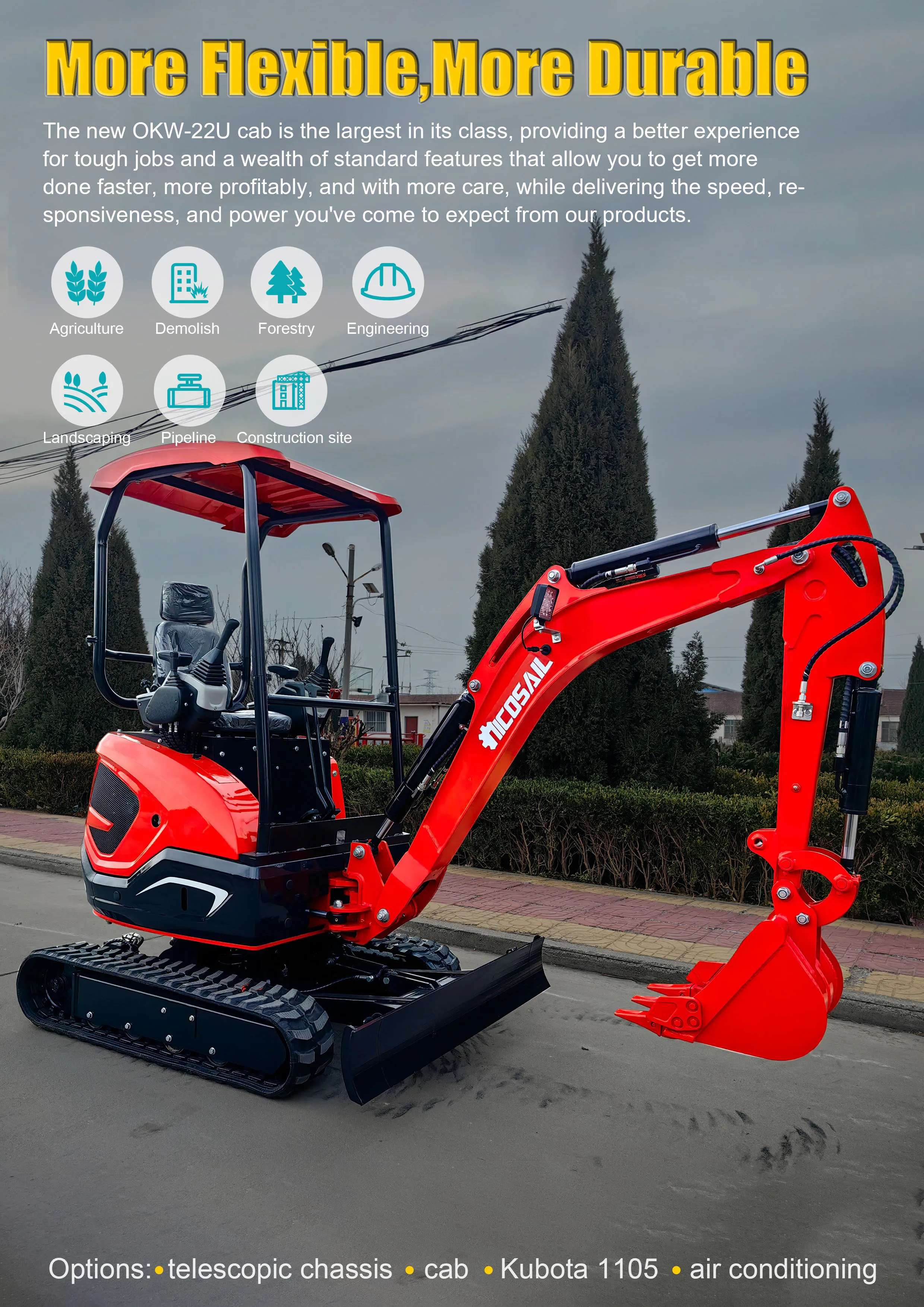 Smart Operation Excavator 2 Ton Hydraulic Mini Excavator Prices Trade