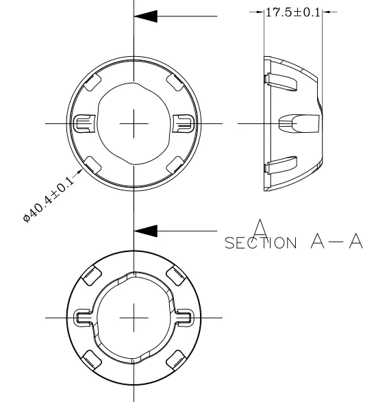 Cob Optical Plastic Material Led Light Diffuser Lens 35mm 30 Degree ...