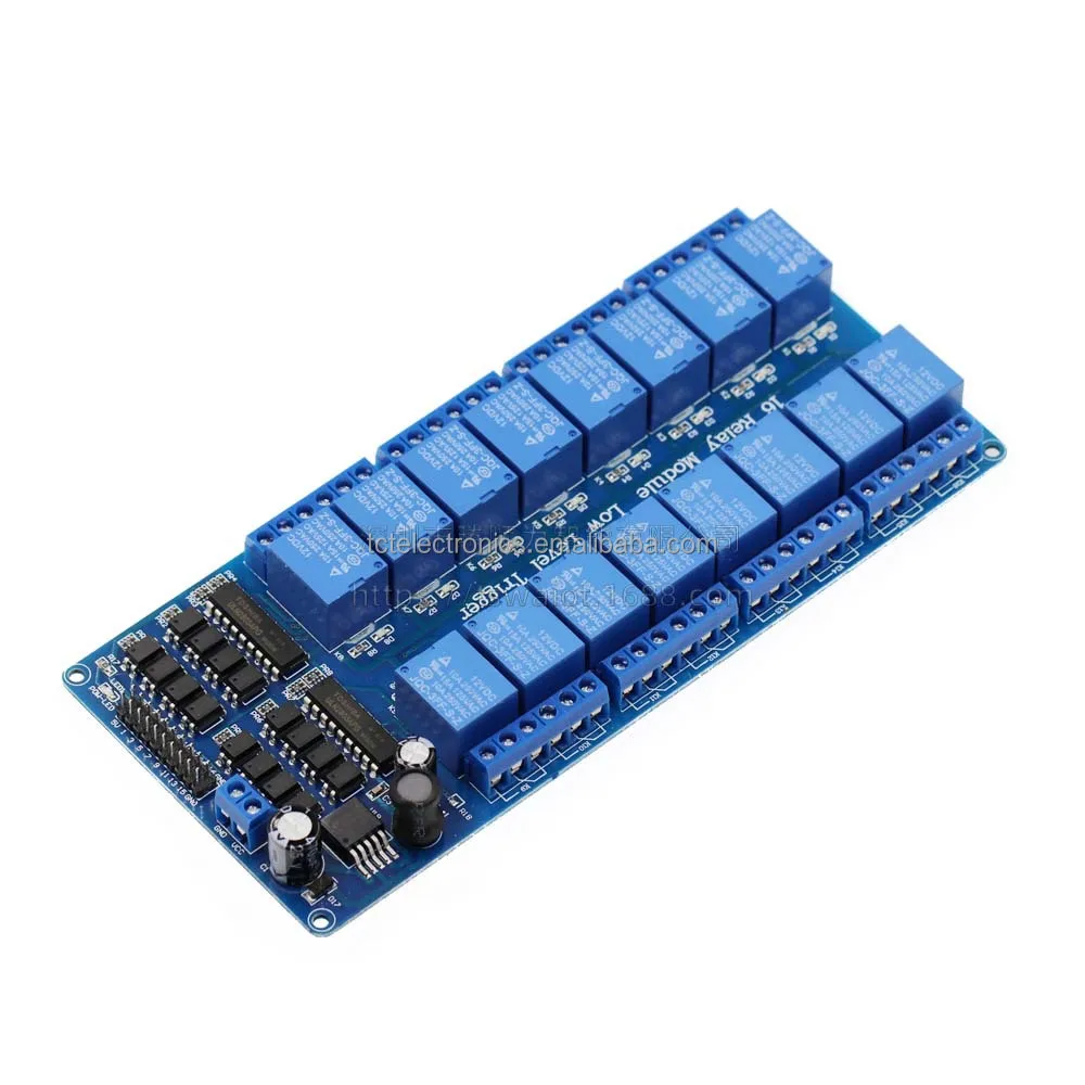 16-way Relay Module with Optocoupler protection 5V12V Relay PLC Control ...