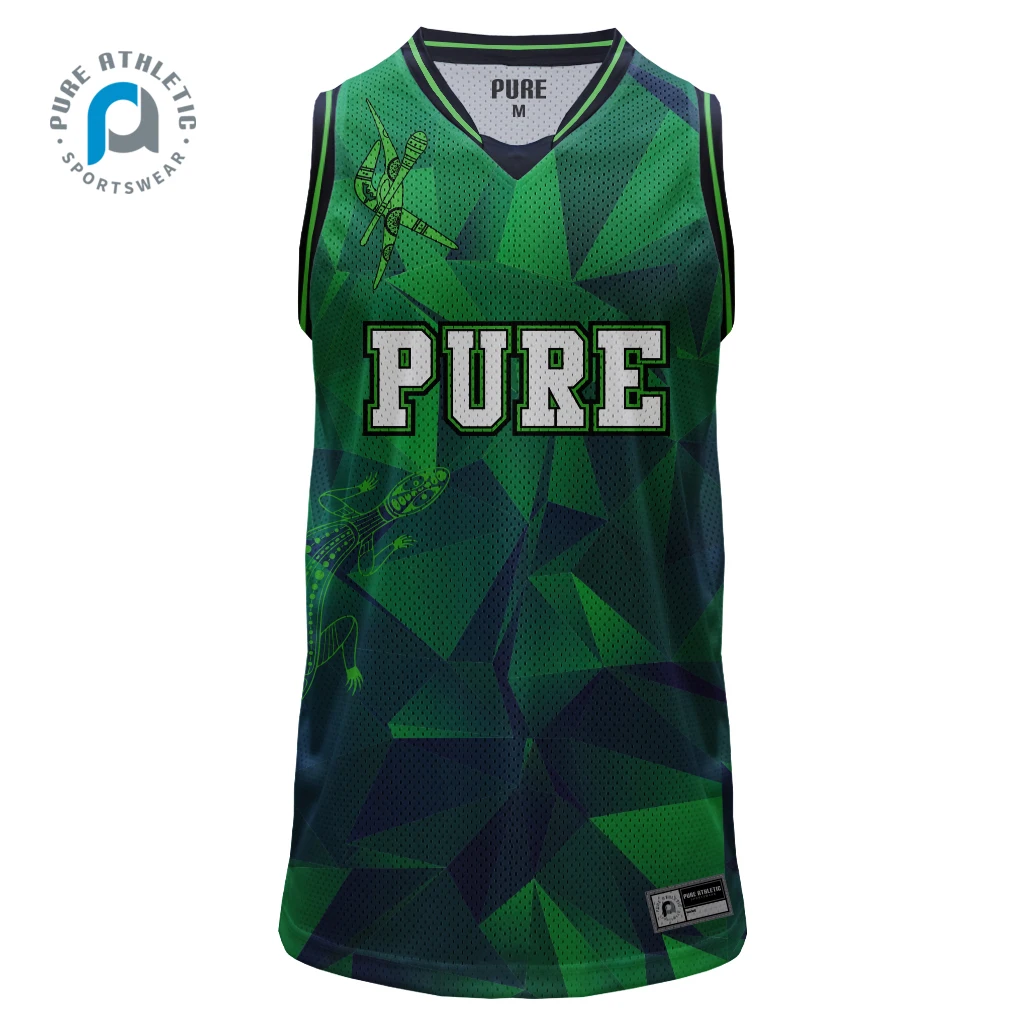 Pure Aborigines Green Singlet Custom Number Own Design 100% Polyester ...