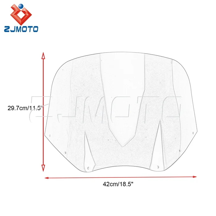 Motorcycle 11" Smoke Windshield Wind Deflector Screen For Harley ...