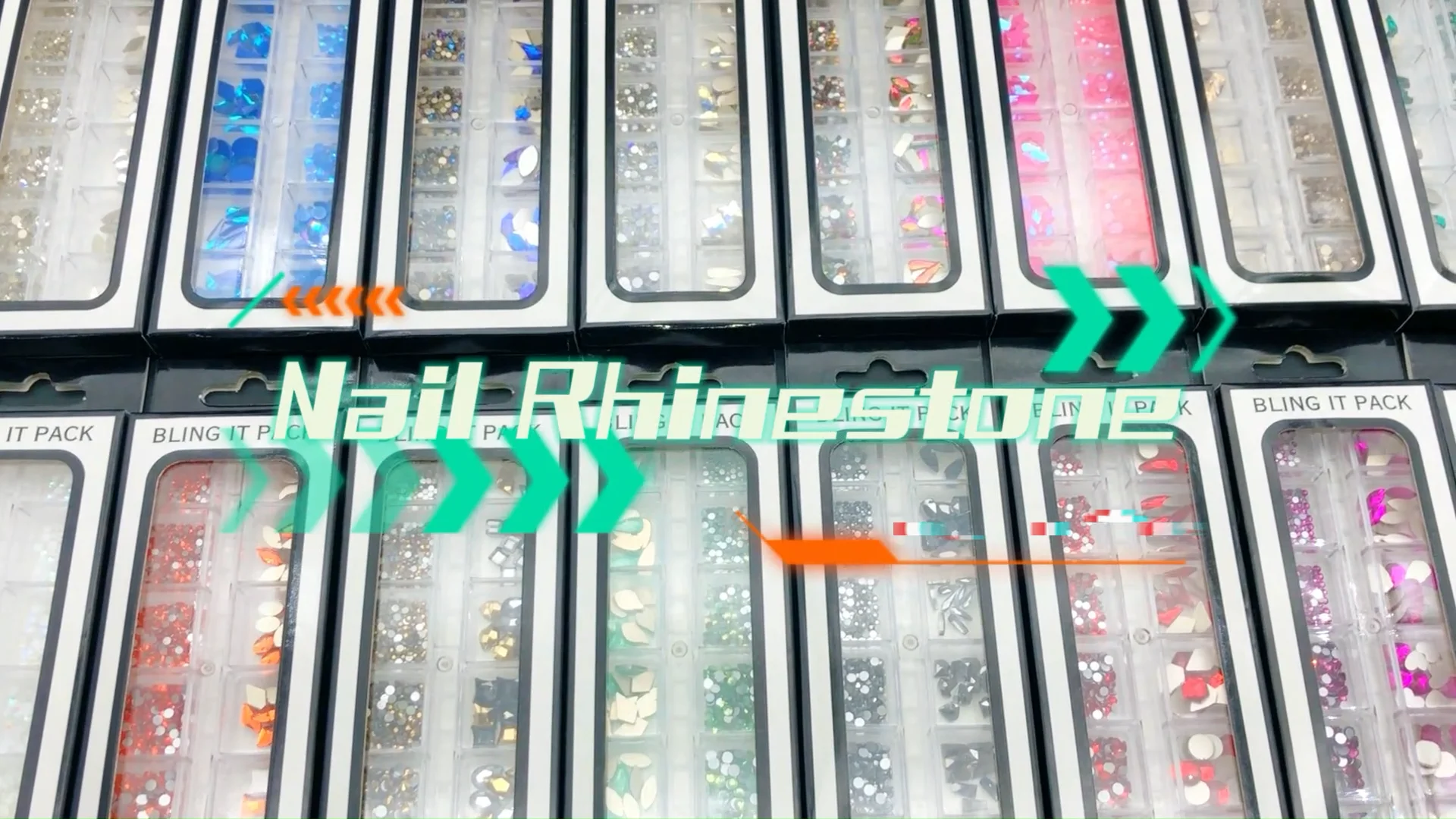 Cy Mix Size Nails Art Crystal Cristal Decoration Red Flat Back ...