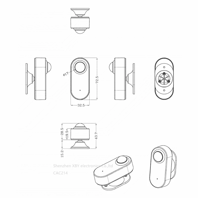 IR Motion Sensor Shell - Smart Home Human Presence Detector