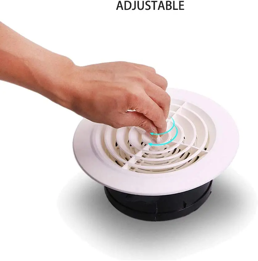 Hvac System Abs Round Air Grille Return Louver Vent Ceiling Plastic Air ...