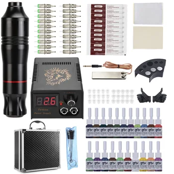 Hot Sales Professional Tattoo Machine Set Full Complete Set With Power ...