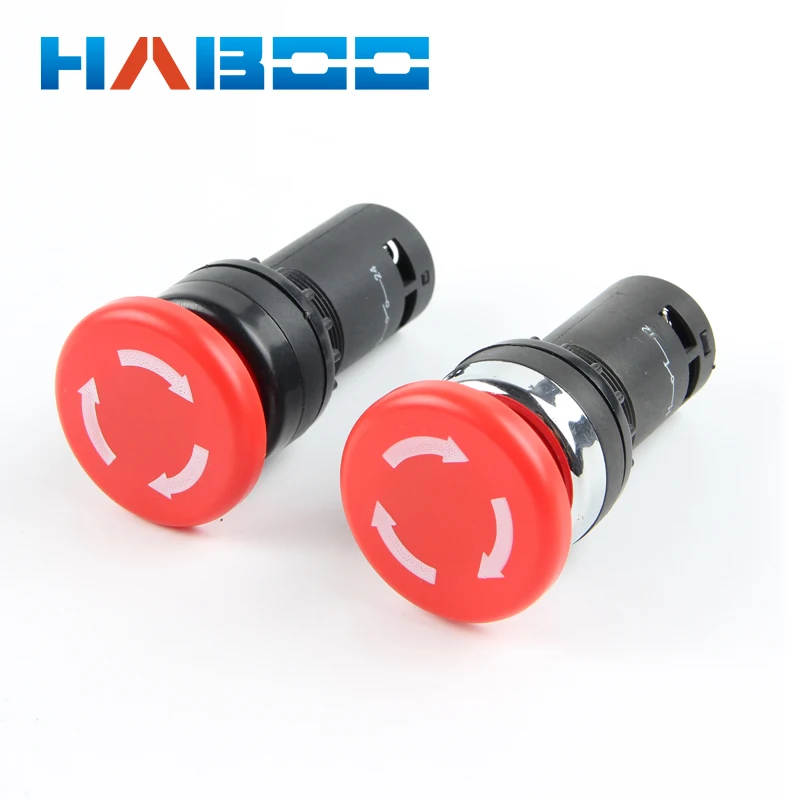 HABOO 22mm Plastic Momentary Push Button Switch - 5A 300V