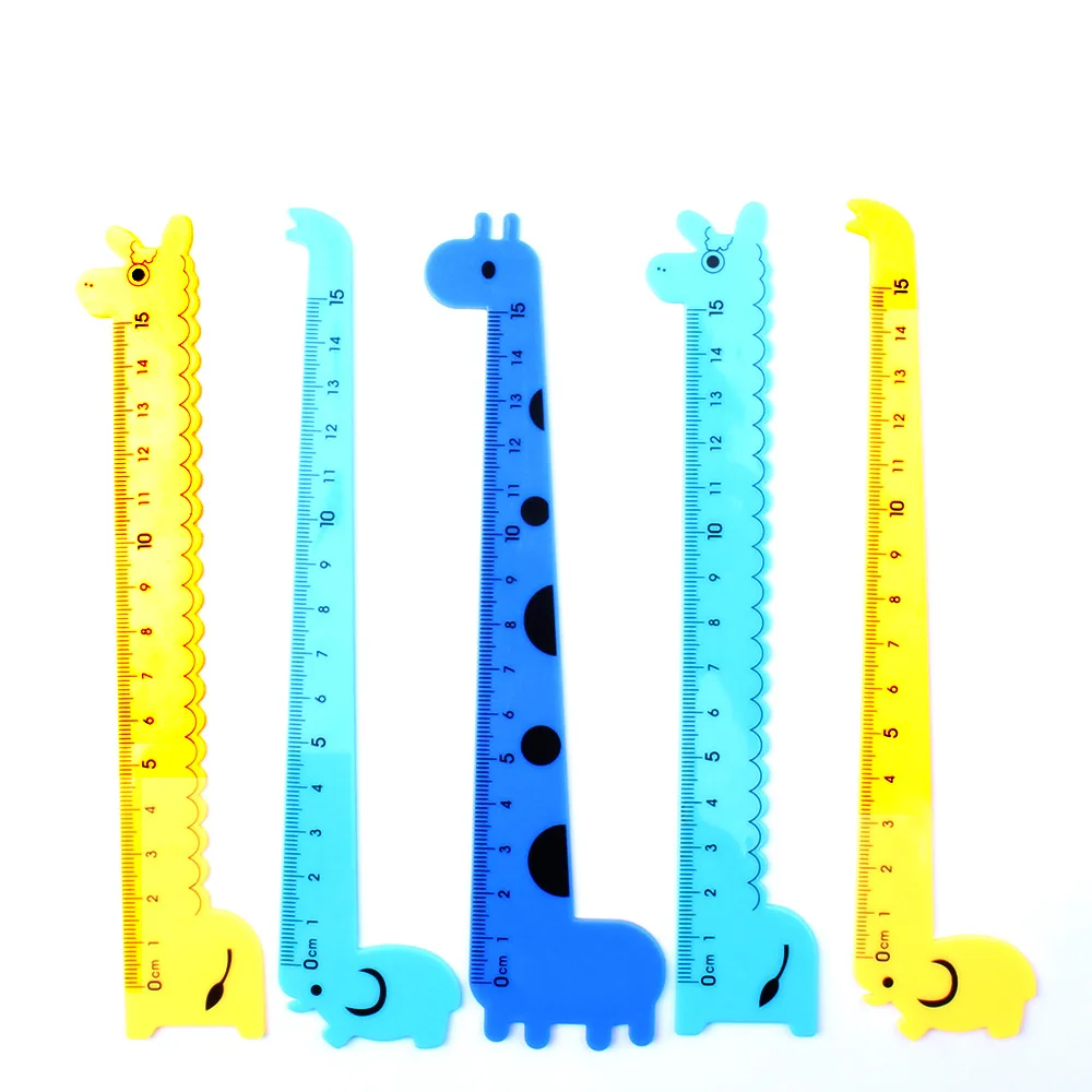 Cute Animal Shape Cartoon Plastic Acrylic Straight Ruler School ...
