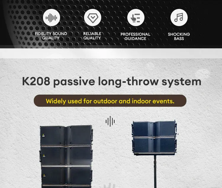 Line Array Speaker K208 Double 8 Inch 2 Way Active Line Array DJ Sound ...