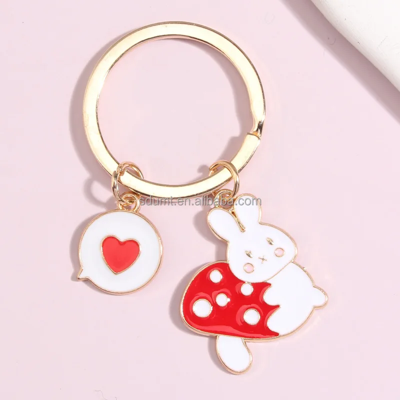 Keychain Cute Animal Rabbit Easter Bunny Souvenirs Key Chains Butterfly ...