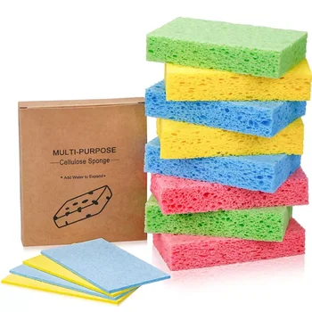 Multicolor Compressed Cellulose Sponge Eco Friendly Biodegradable ...