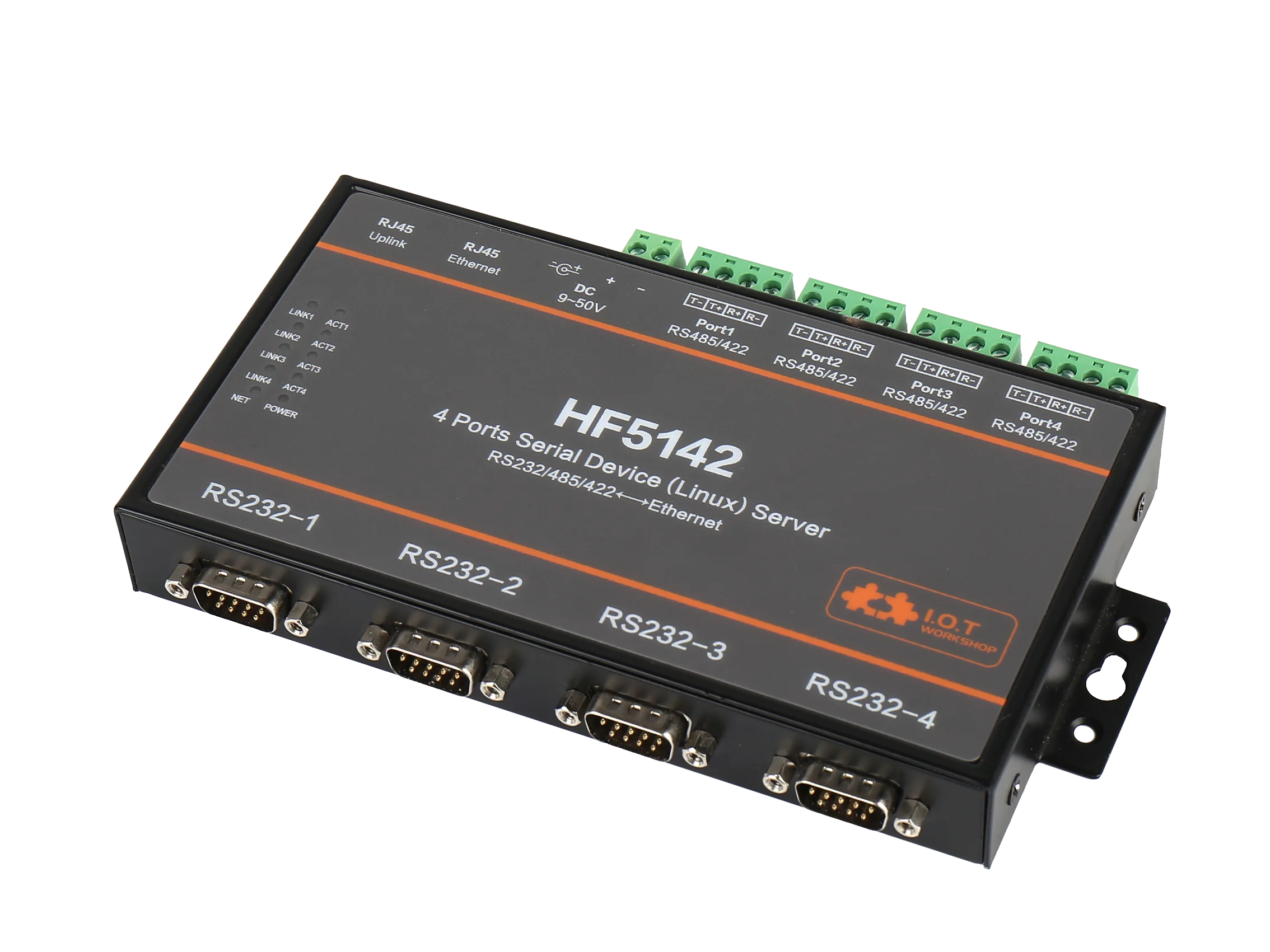 Industrial Hf5142 4 Serial Ports Convert Rj45 Rs232/485/422 To Ethernet Controller Free Rtos ...