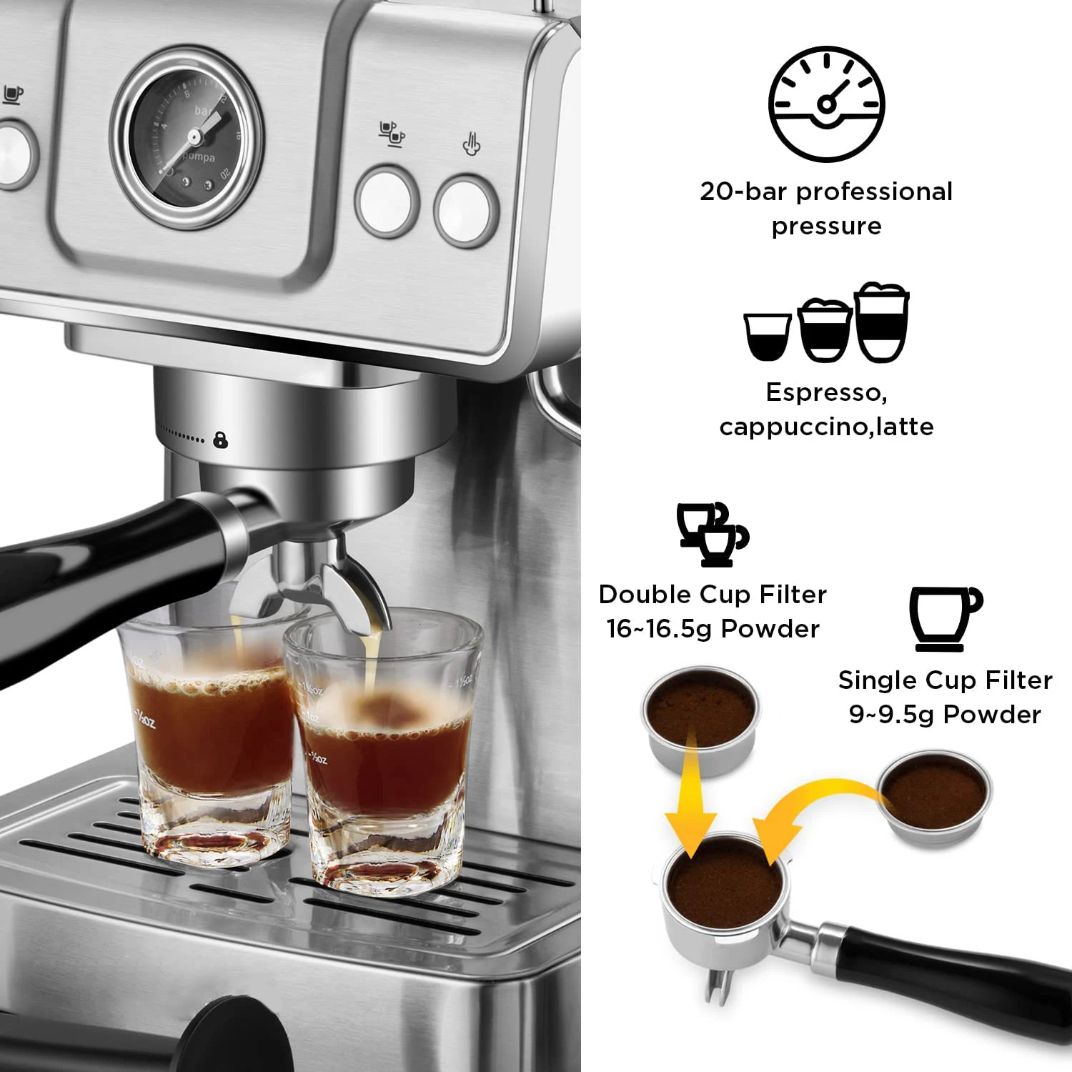 Espresso Coffee Machine - Delonghi Top Model with Grinder