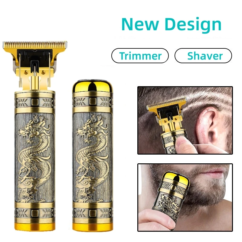Dragon Design Type-C USB Charging Cordless Trimmer & Shaver Hair ...