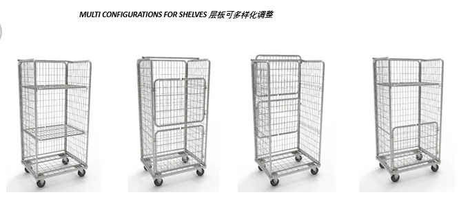 860x 660xh1800 Warehouse Safety Laundry Cargo Storage Steel Zinc Wire ...