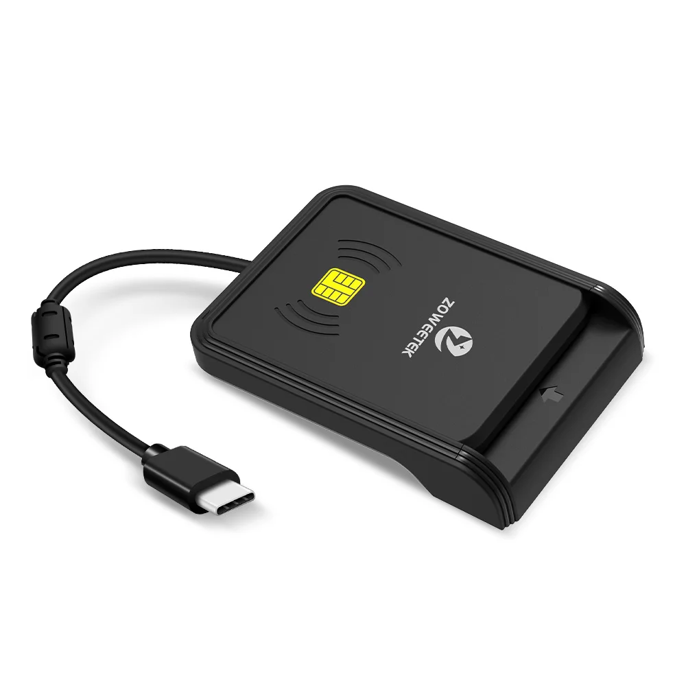 ZOWEETEK All in One Type C NFC Card Reader Writer & EMV CAC ID IC Chip ...