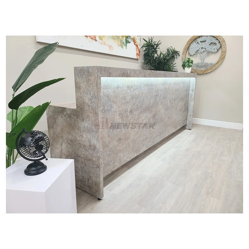 Newstar Natural Travertine Stone Reception Desk - Modern & Durable