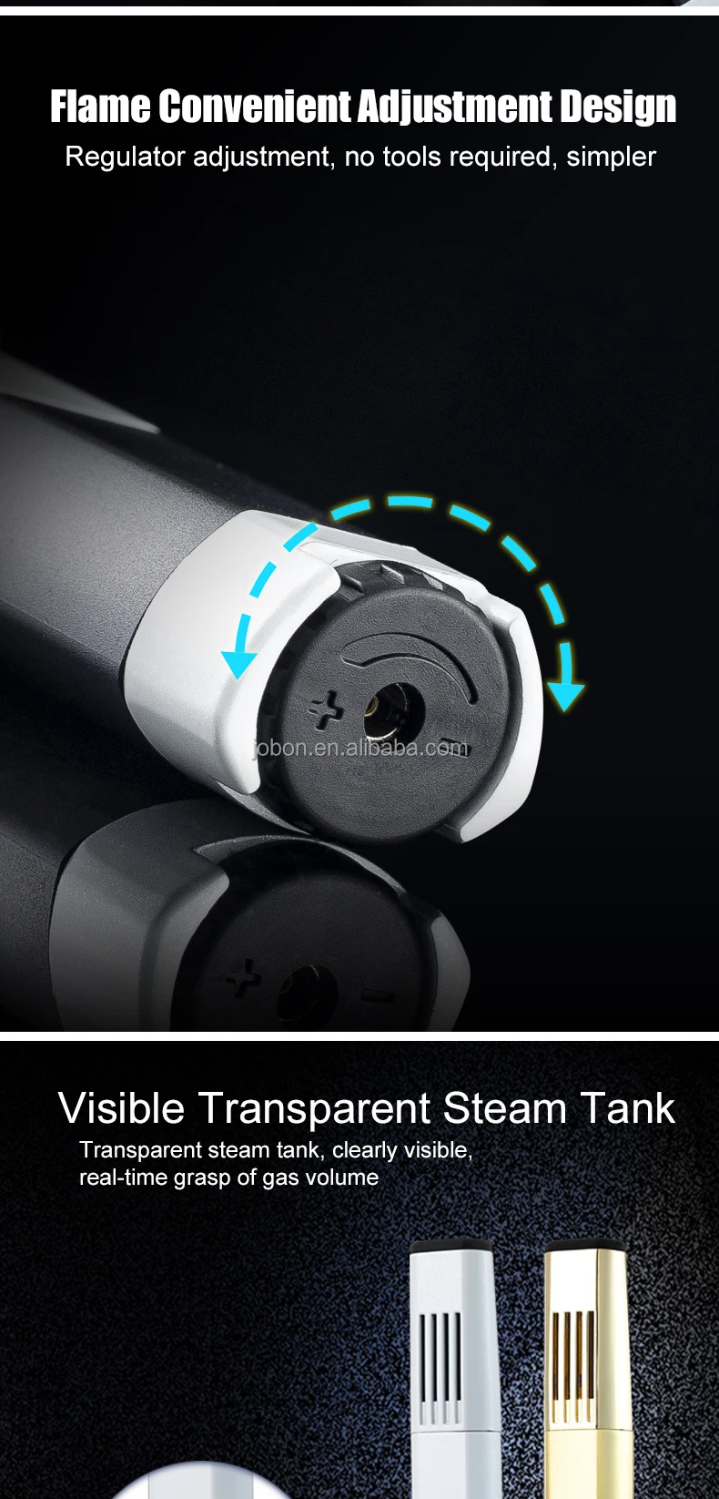 JOBON Pen Jet Flame Long Torch Lighter With Fire Lock Gas Butane ...