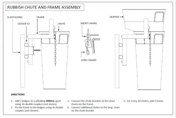 Construction Building Scaffolding Plastic Rubbish Chute