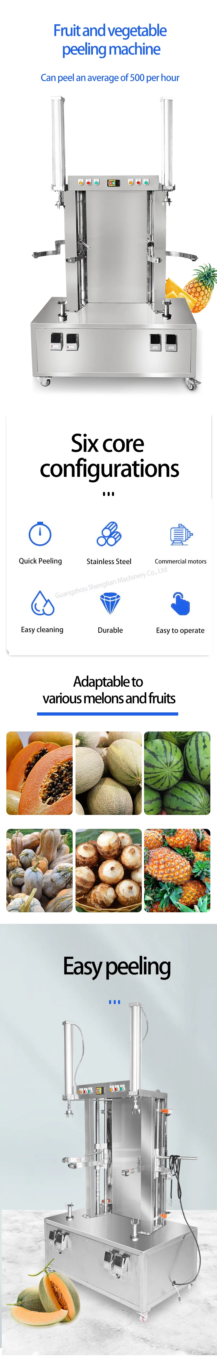 Industrial Fruit And Vegetable Peeler Watermelon Peeler Papaya Pumpkin ...