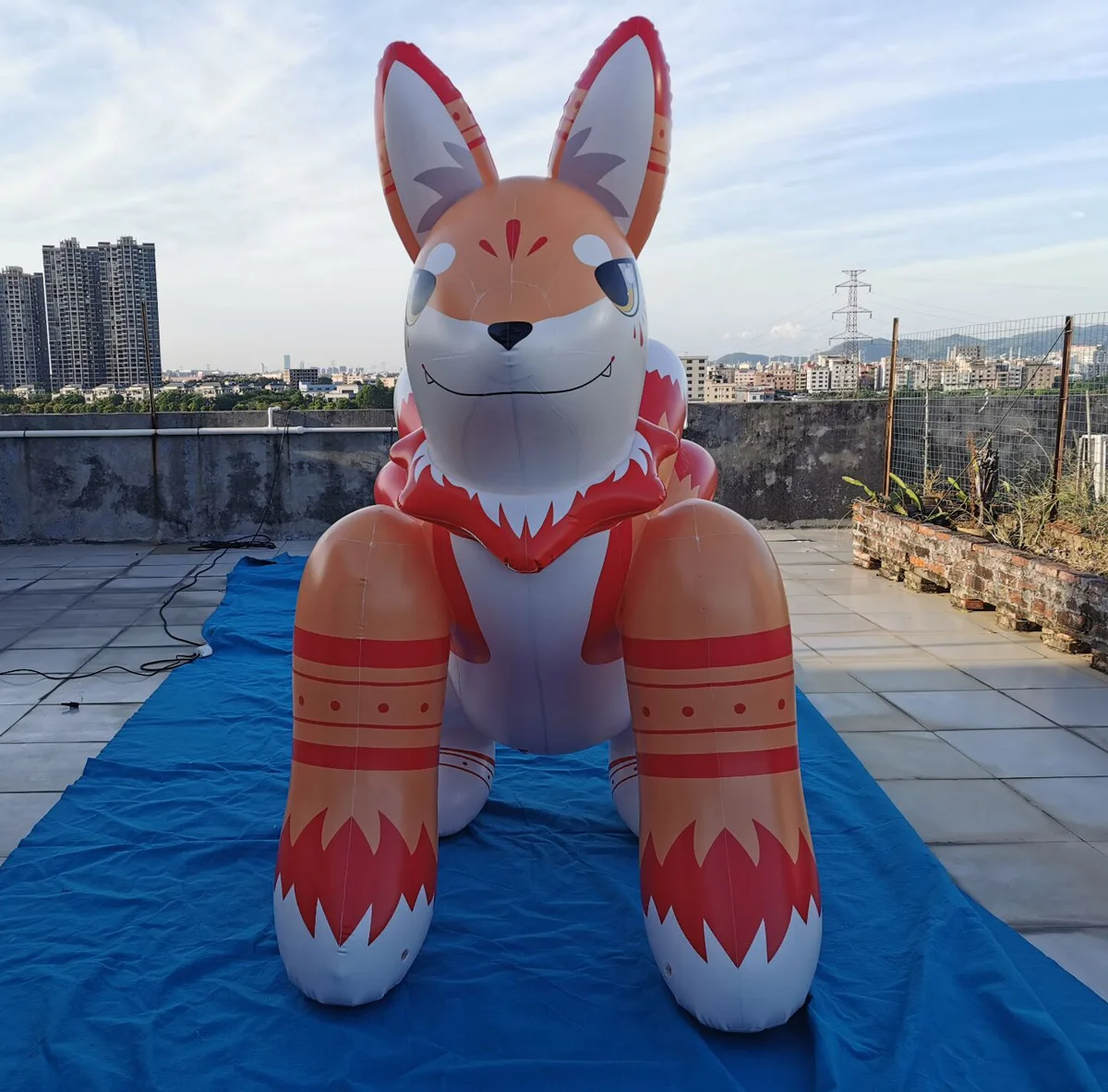 High Quality PVC Mascot Inflatable Foxes Cartoon