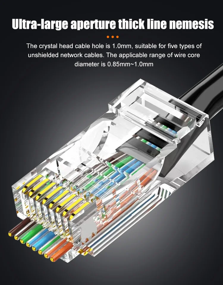 Factory Wholesale Cat5 Rj45 Connector Male Cable Cat5e Utp Modular Plug ...