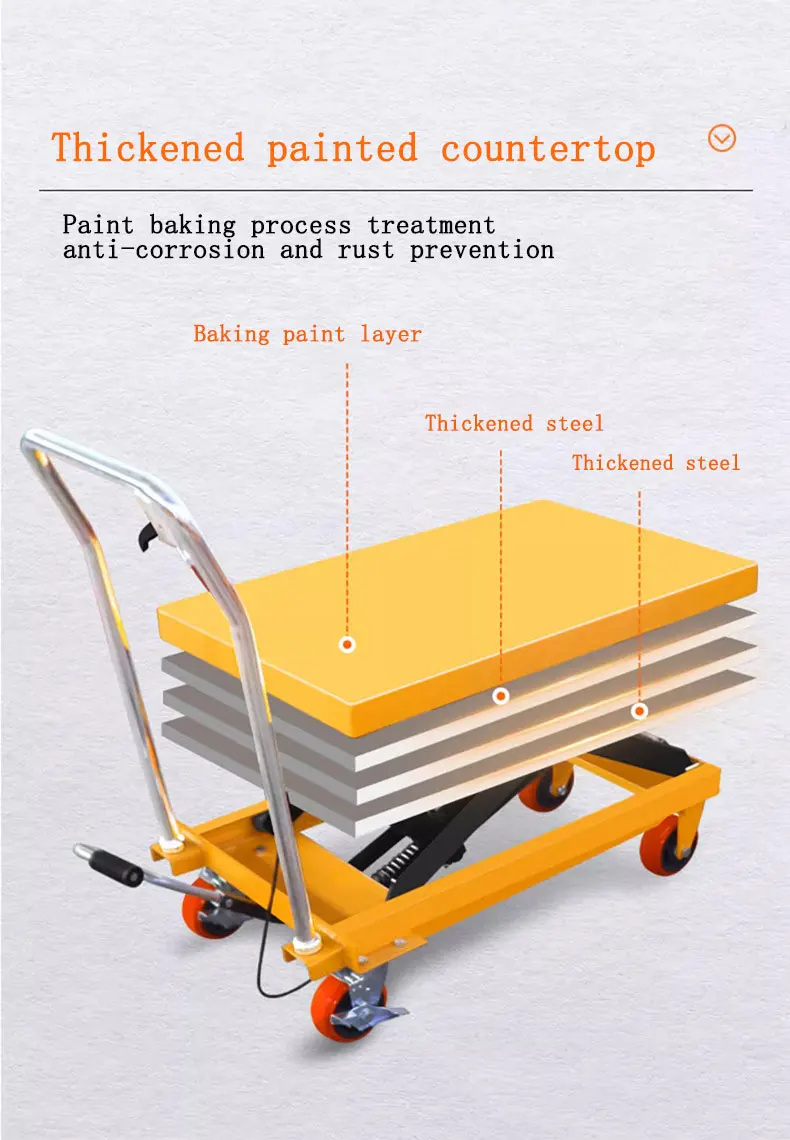 Small Mini Movable Lift Scissor Platform 2m 500kg 1000kg