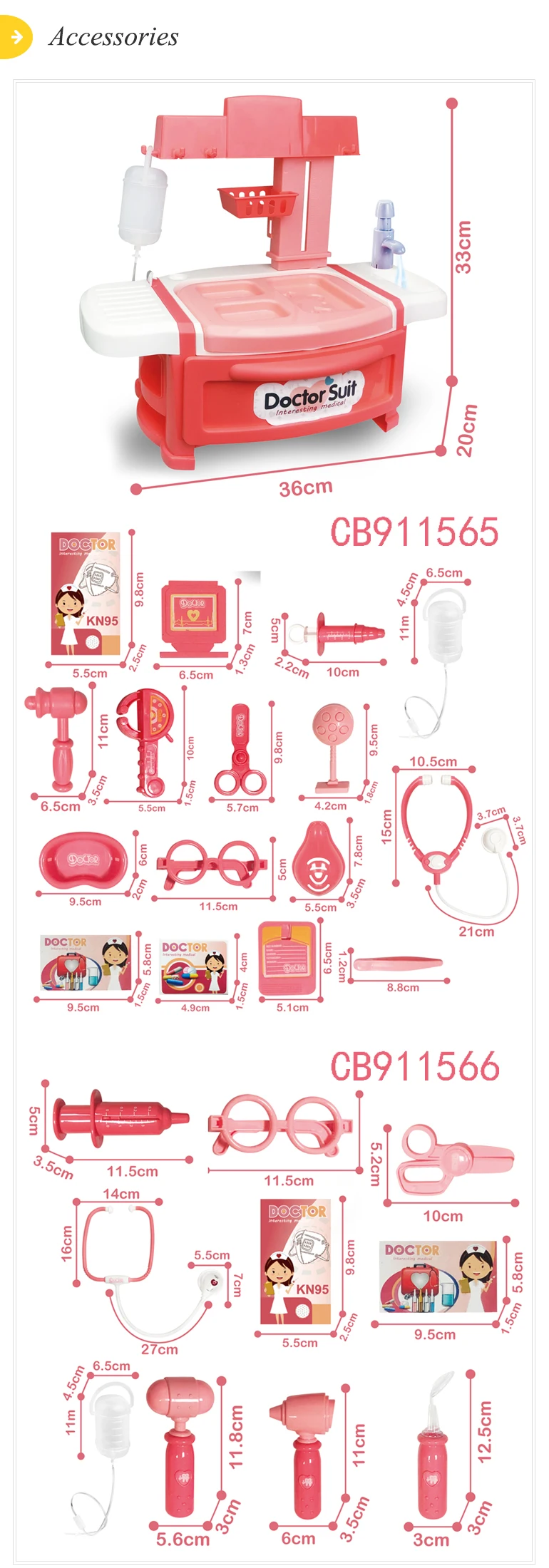 Pink Educational Medical Tool Table Doctor Pretend Play Toy| Alibaba.com