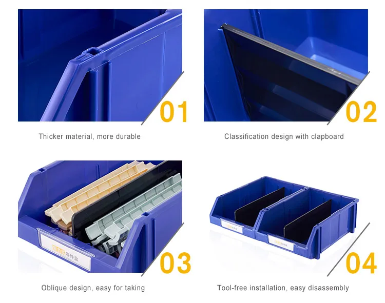 Large Plastic Stackable Organizing Warehouse Storage Bin Industrial ...