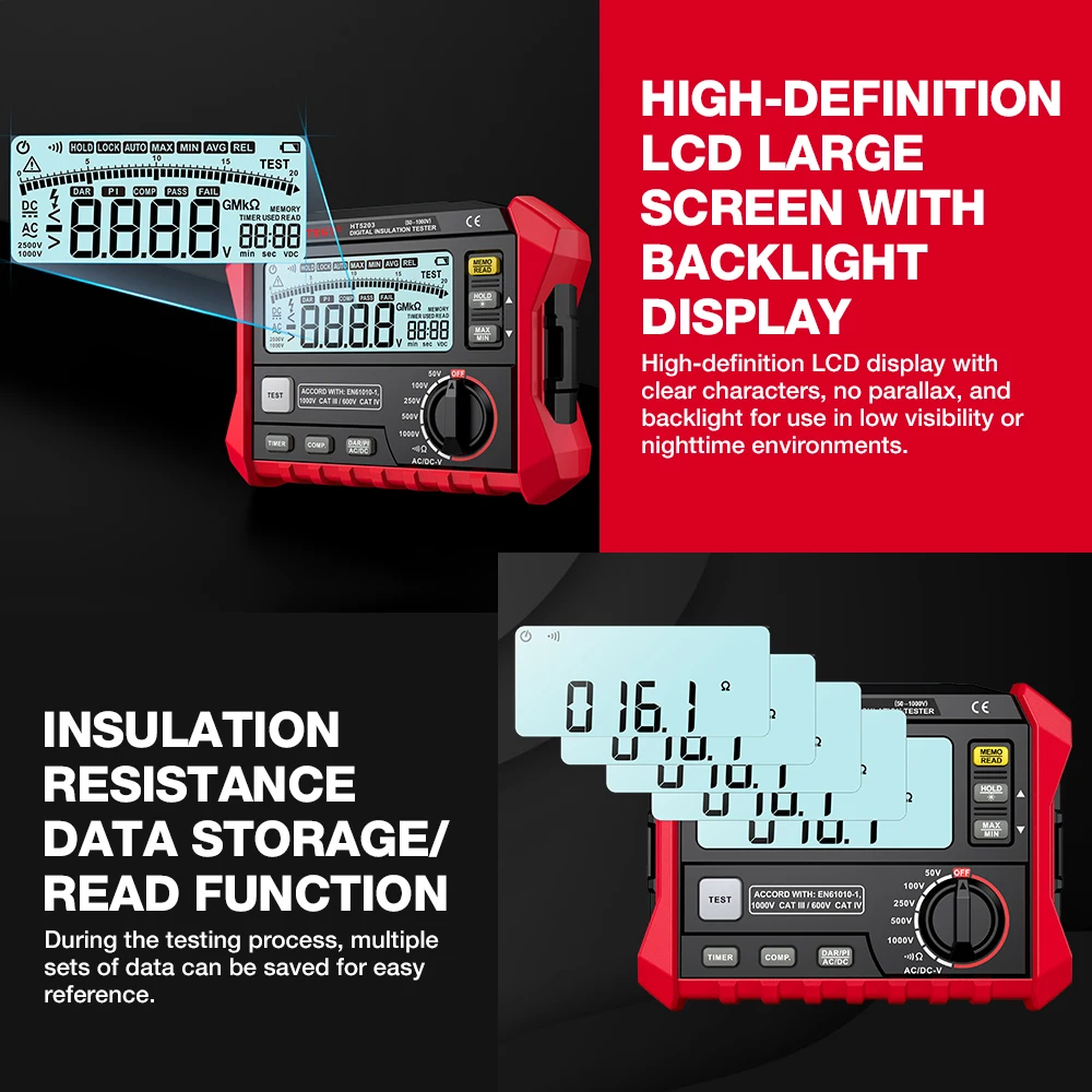 HabotestHT5203 Insulation Resistance and Continuity Tester ...
