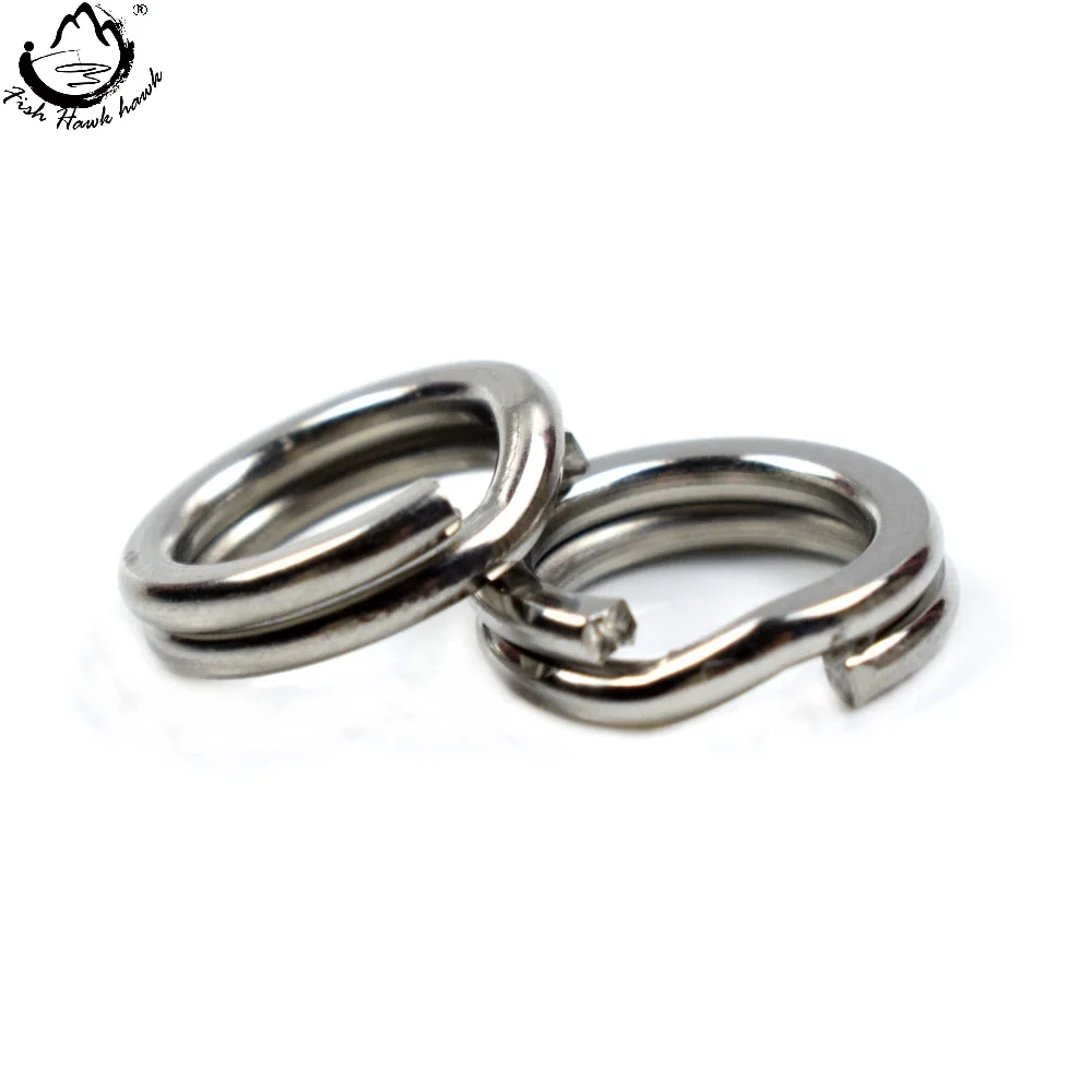 Stainless Steel Fishing Split O Rings Flat Fishing Swivel Knot Lure ...