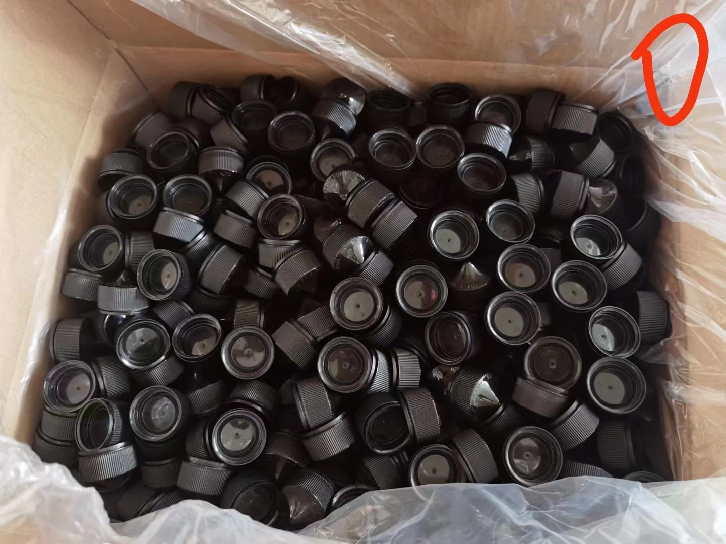 18mm 28mm 33mm Kerr Black Pp Plastic Tamper Evident Closure Caps For ...