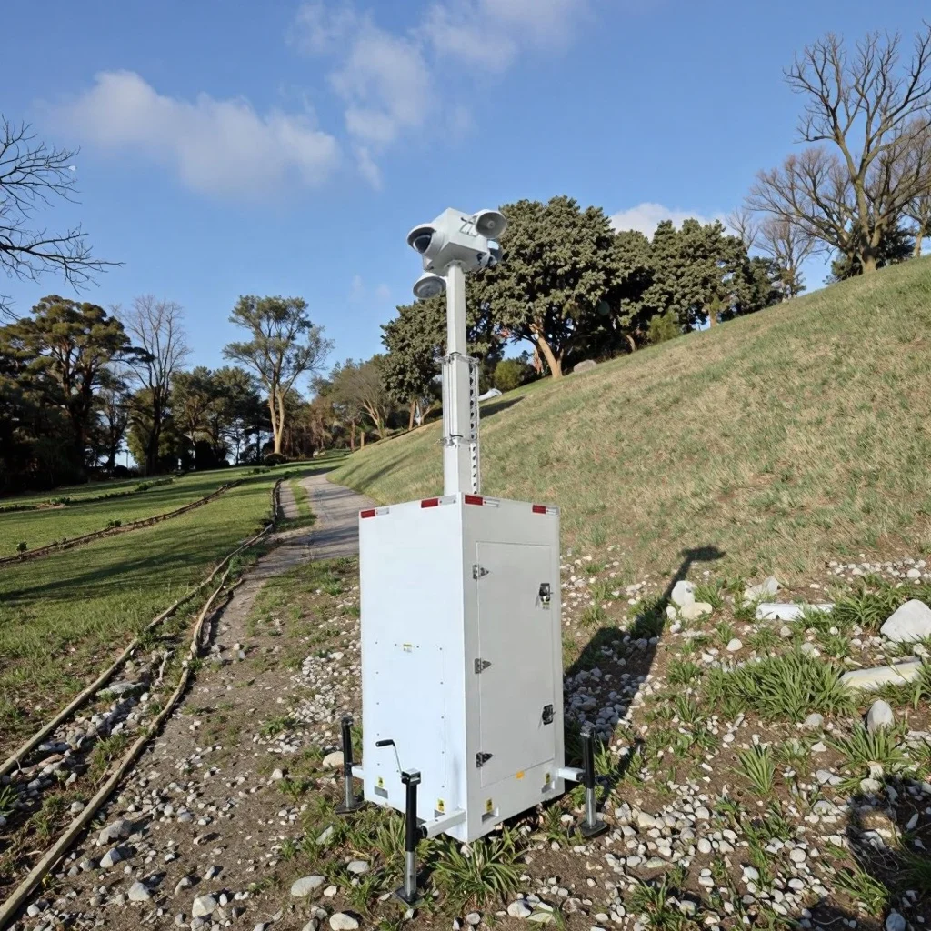 Portable Camera Security Cctv Tower Mobile Surveillance Box for Public ...