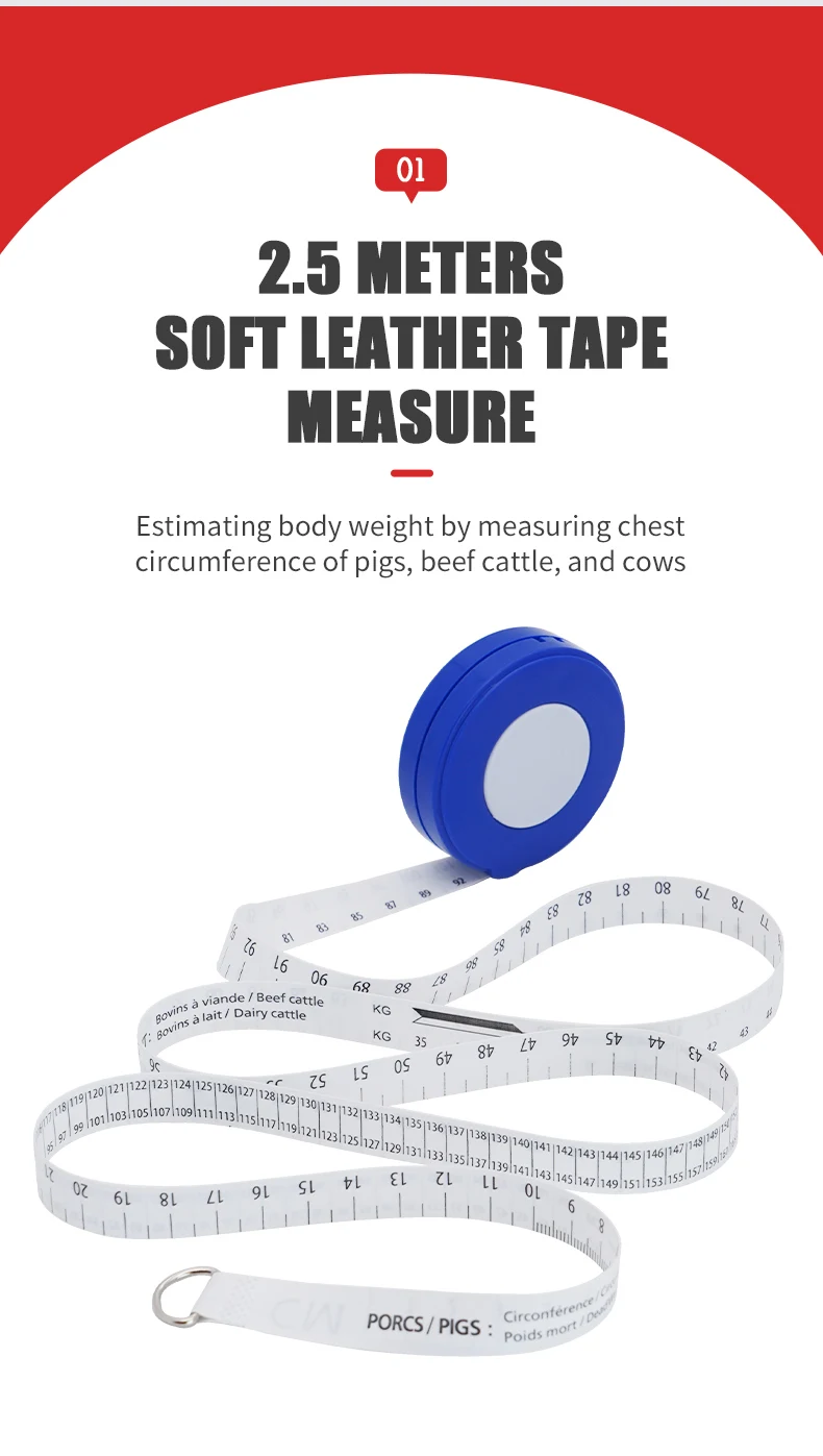 Cattle Goat Pig Body Weight Measure Tape Cow Weight Measure Vet Tools ...