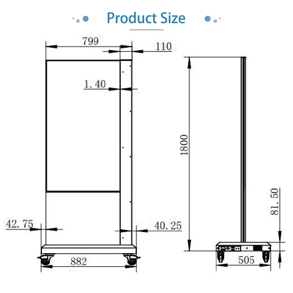 55 Inch Floor Standing OLED Screen - 4K Digital Signage