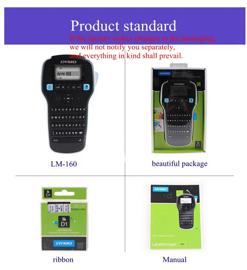 Lm160 English Keyboard Dymo Label Printer Easy-to-use Label Maker With ...