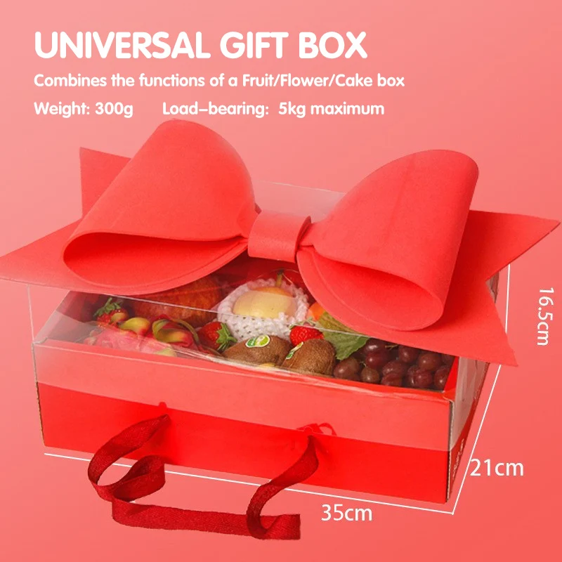 Elegant Gift Boxes For Valentines Day Rose Packaging Luxury Cake Box With Ribbon Pvc Transparent ...