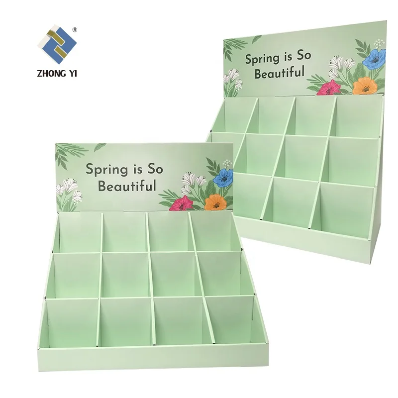 Cardboard counter display box paper material table, 4 tier cardboard ...